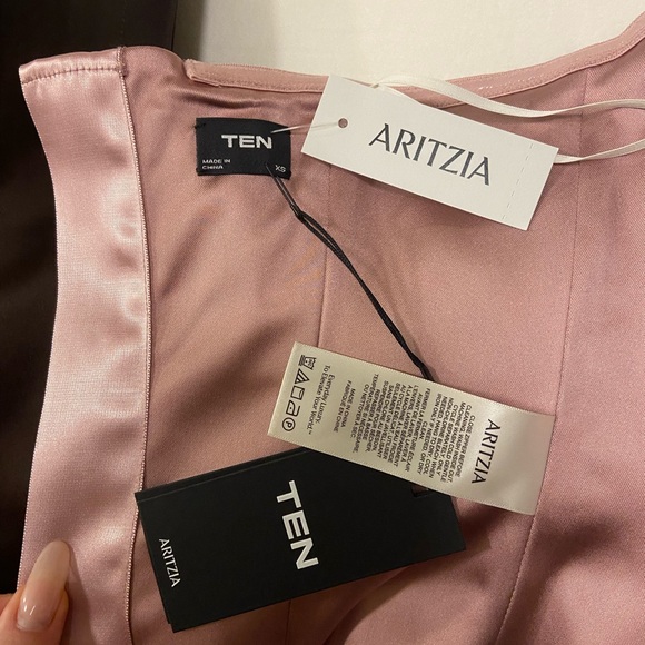 Aritzia | Tops | Aritzia Pink Satin Corset Strapless New With Tags ...
